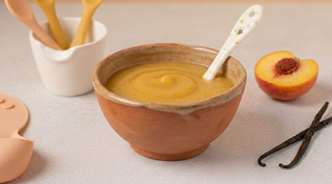 Compote de pêches à la vanille - Recette MAGIMIX